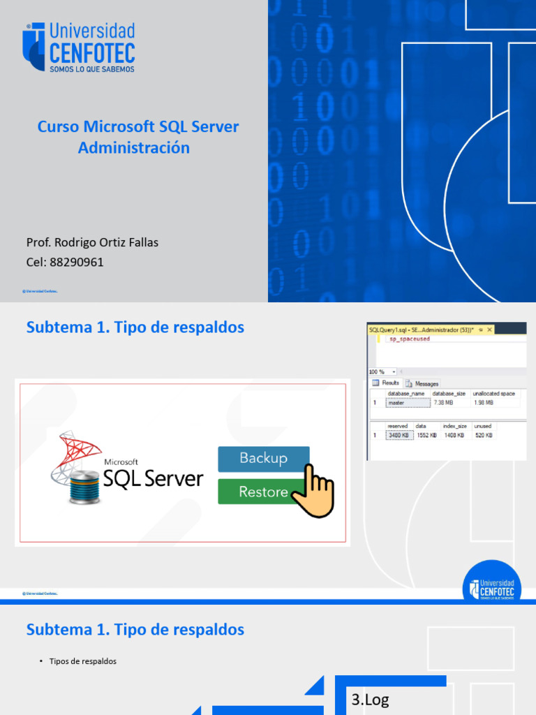 Curso Microsoft SQL Server Semana 3 | PDF | Servidor SQL de Microsoft | Apoyo