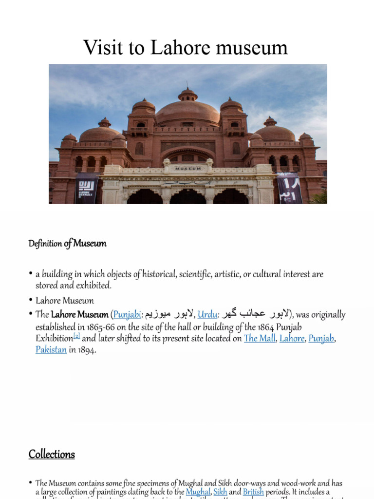 Visit To Lahore Museum | PDF | Social Science | Art