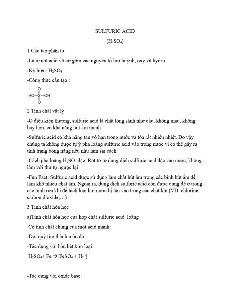 SULFURIC ACID | PDF