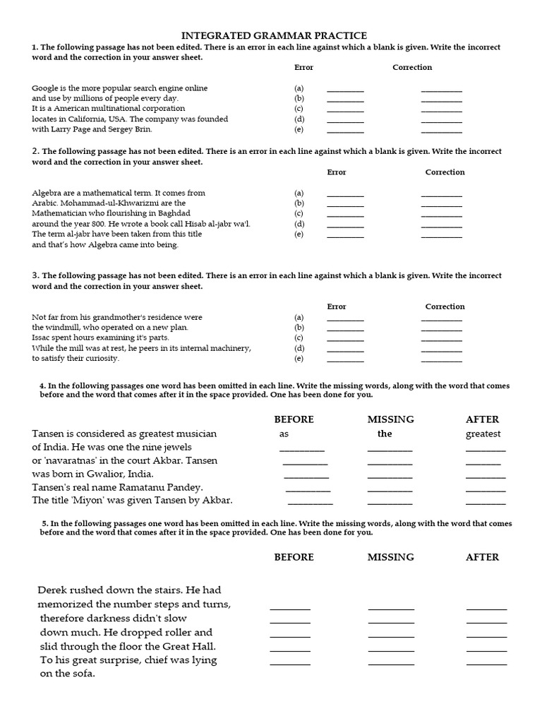Integrated Grammar Practice | PDF | Mathematics
