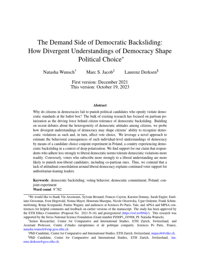 1 - Wunsch - Jacob - Derksen - Understandings | PDF | Democracy ...