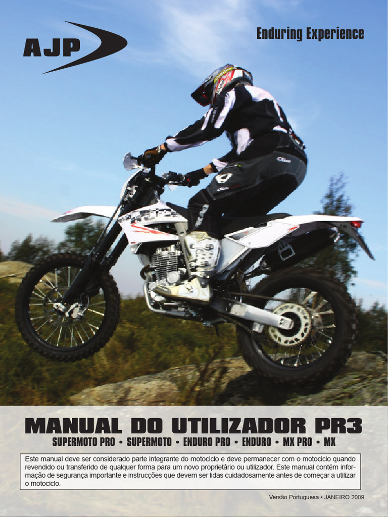 Ajp pr3 Manual Utilizador PT 2007 | PDF | Freio | Motores