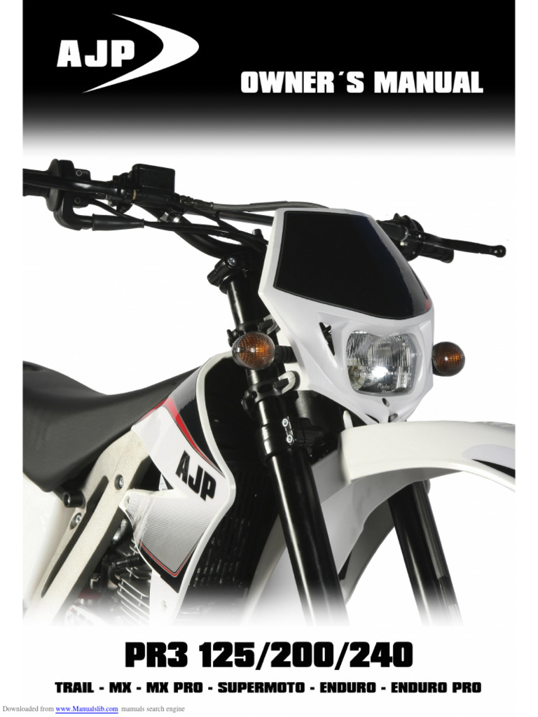 Ajp pr3 125 MX | PDF | Manual Transmission | Gasoline