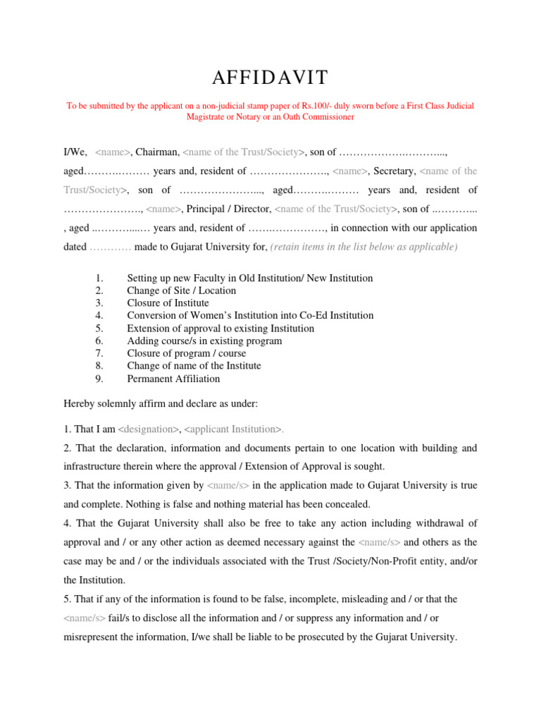 New Colleges Affiliation Affidavit | PDF | Affidavit | Libraries