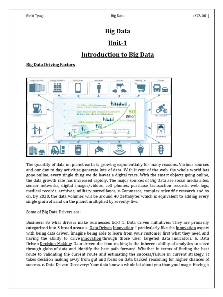 BD Unit-1 | PDF | Analytics | Big Data