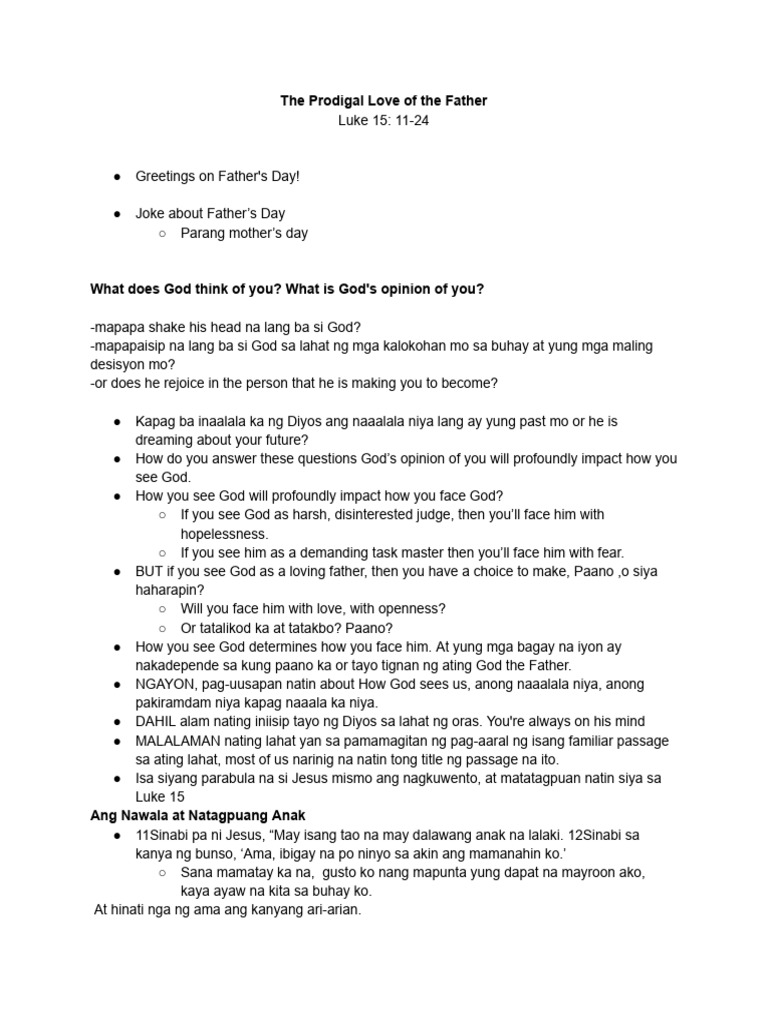 The Prodigal Father | PDF