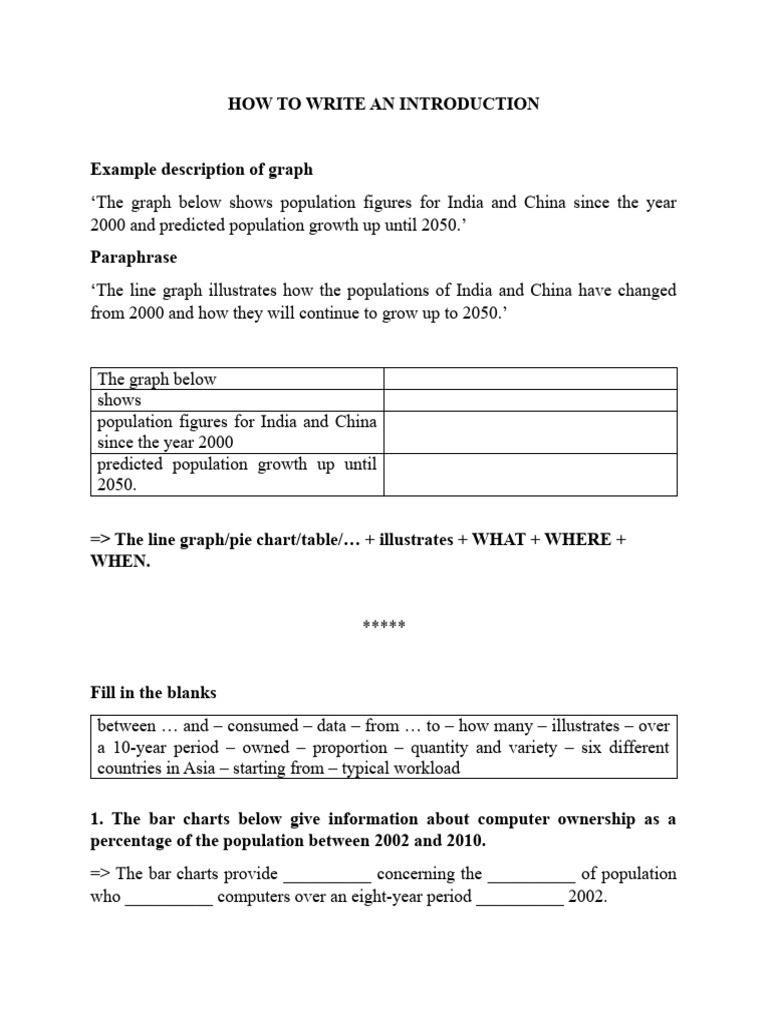 Writing Lesson 1 | PDF | Chart | Australia