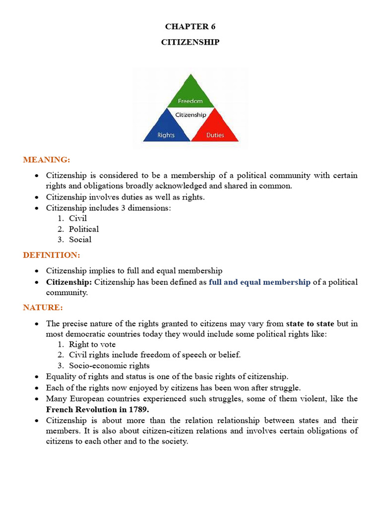 CITIZENSHIP | Download Free PDF | Citizenship | Refugee