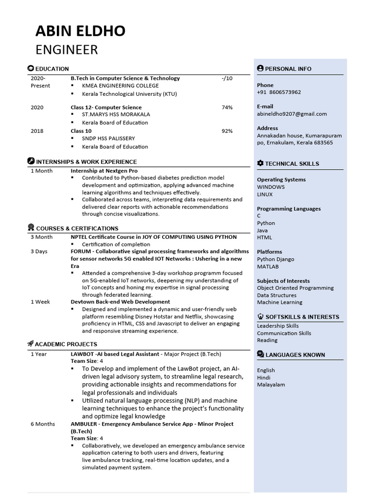 Abin Resume | PDF | Internet Of Things | Python (Programming Language)