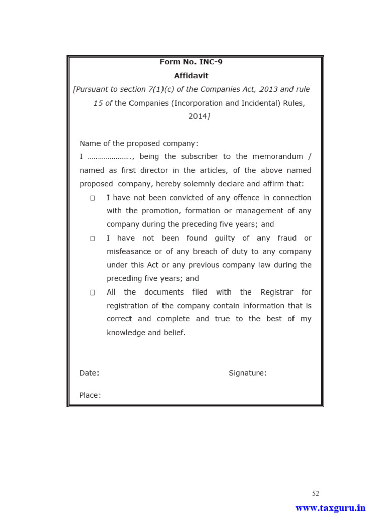 Company Incorporation Forms Guide | PDF | Trademark | Expense