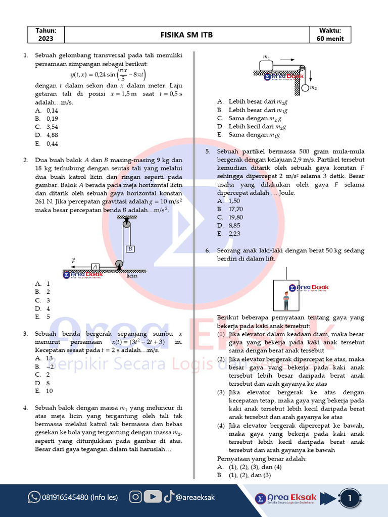 Fisika SM ITB 2023 | PDF