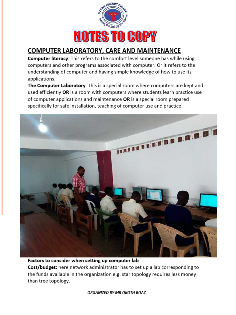 Computer Lab Care and Maintainance | PDF | Computer Hardware | Personal ...