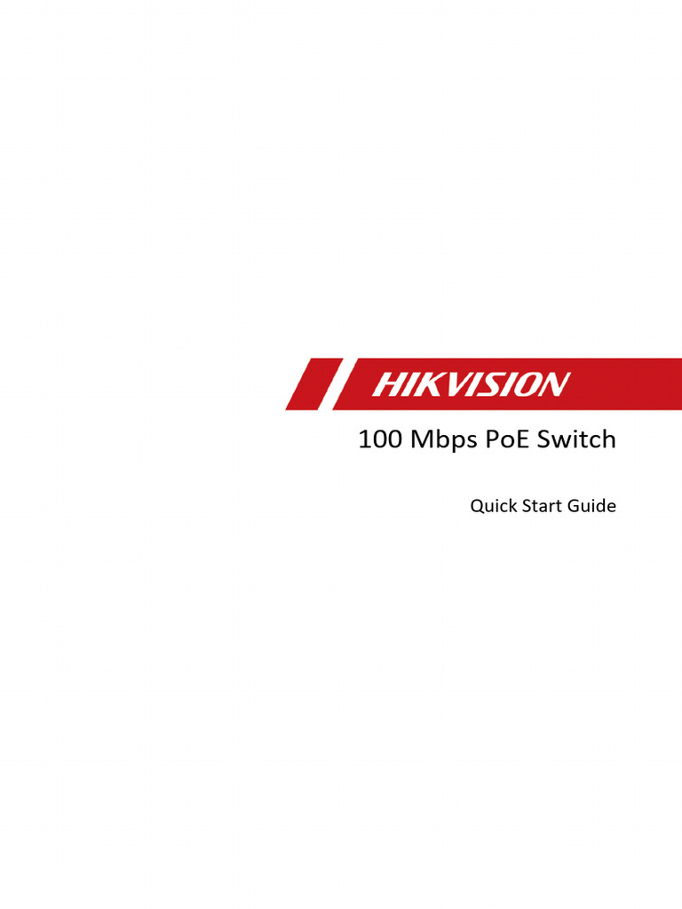 UD32039B - 100 Mbps PoE Switch - Quick Start Guide - V1.0 - 20230213 | PDF | Network Switch ...