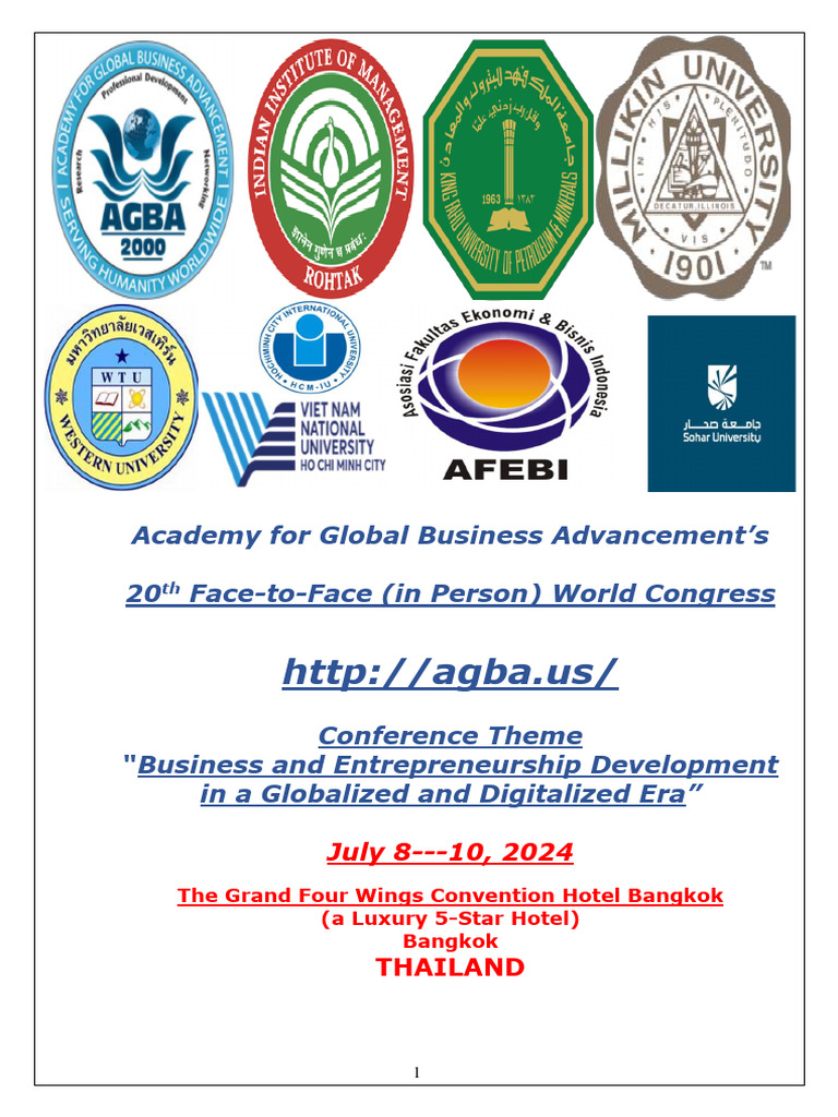 2024 AGBA Thailand Conference Brochure 03.04.2024 | Download Free PDF ...