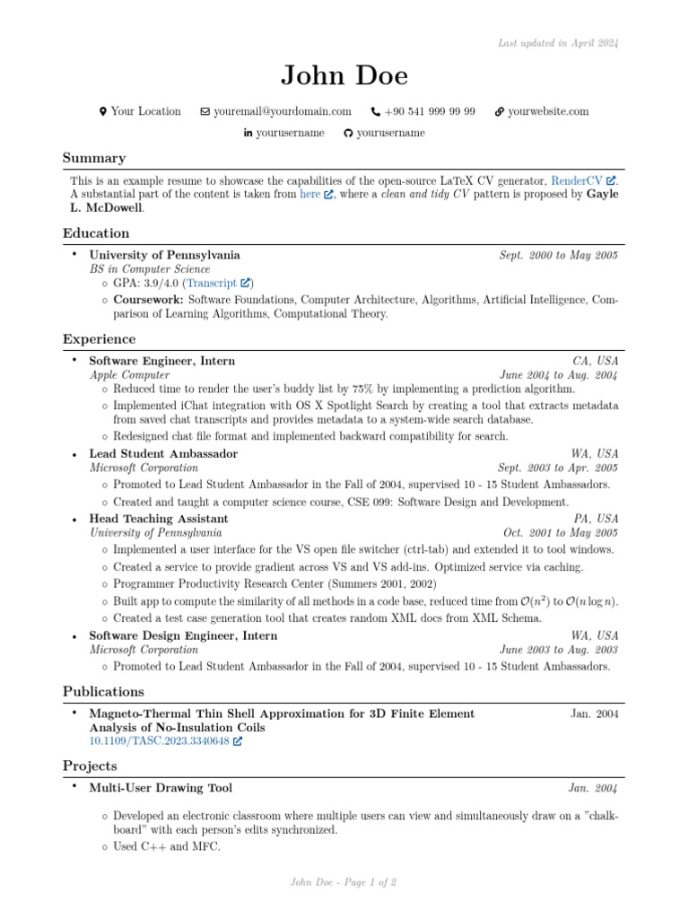 John Doe Sb2novTheme CV | PDF | Software | Computer Programming