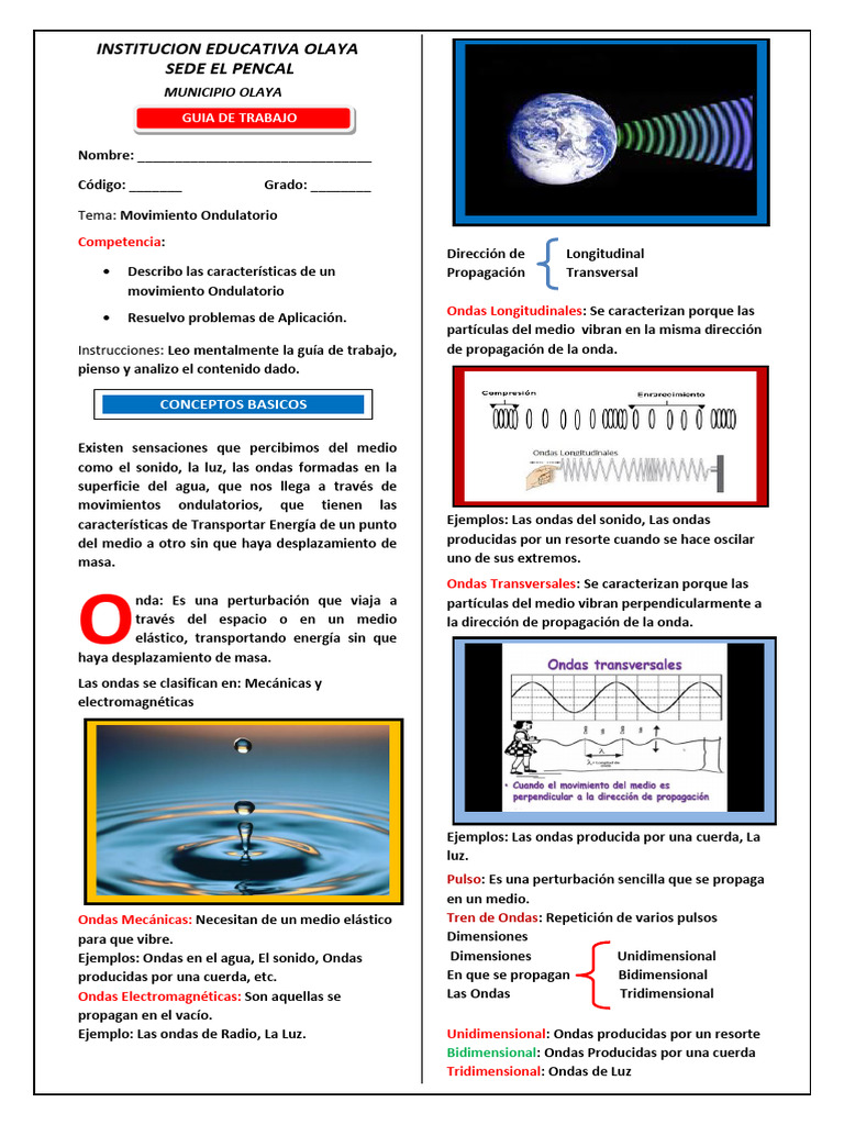 10 y 11_PROPIEDADES DE LAS ONDAS | PDF | Olas | Ligero