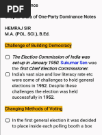 era of one party dominance... class 12th political science | PDF