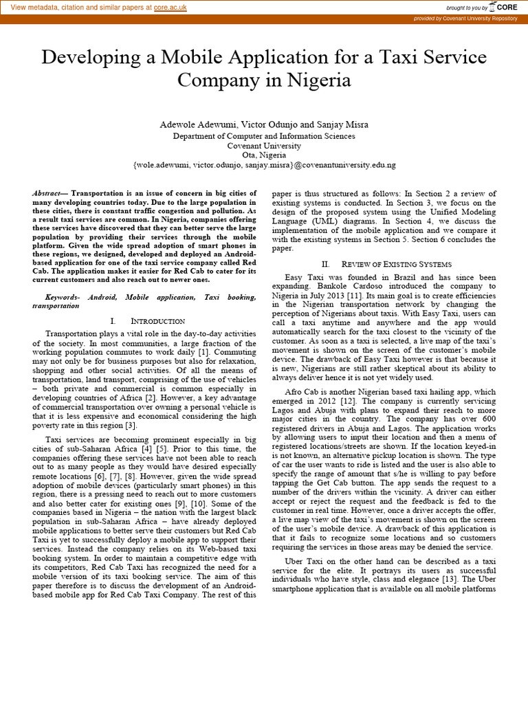 Taxi | Download Free PDF | Mobile App | Use Case