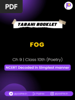 Fog Class 10 English Poem 8 | PDF | Fog | Poetry