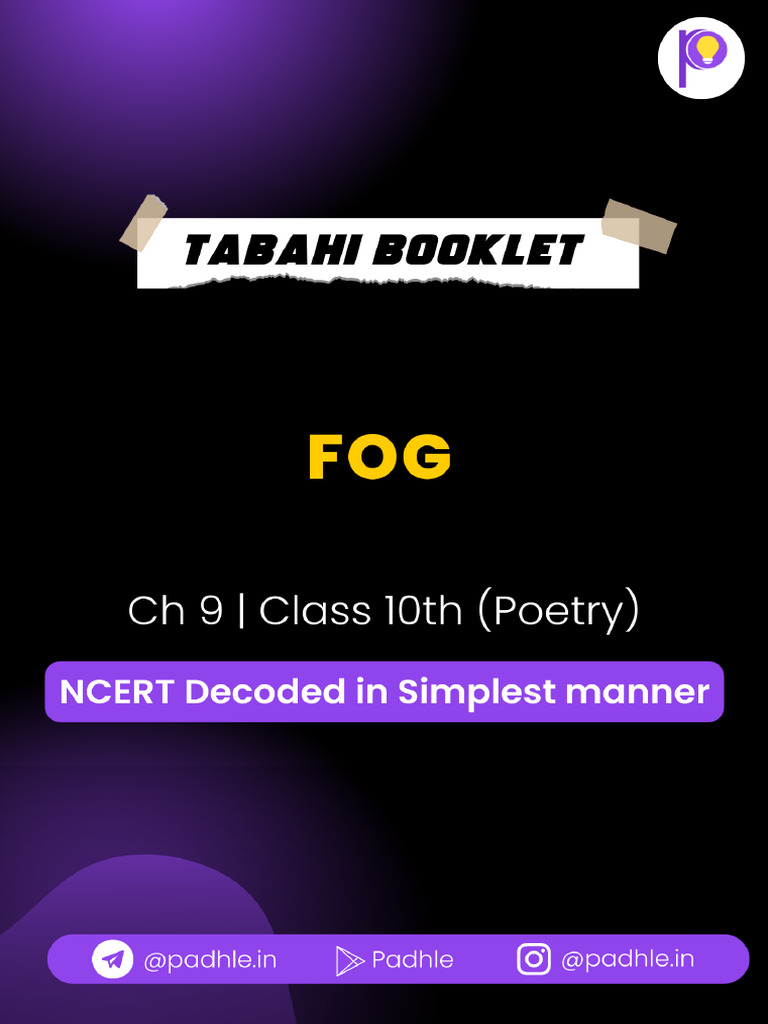 Poetic Imagery of Fog | PDF