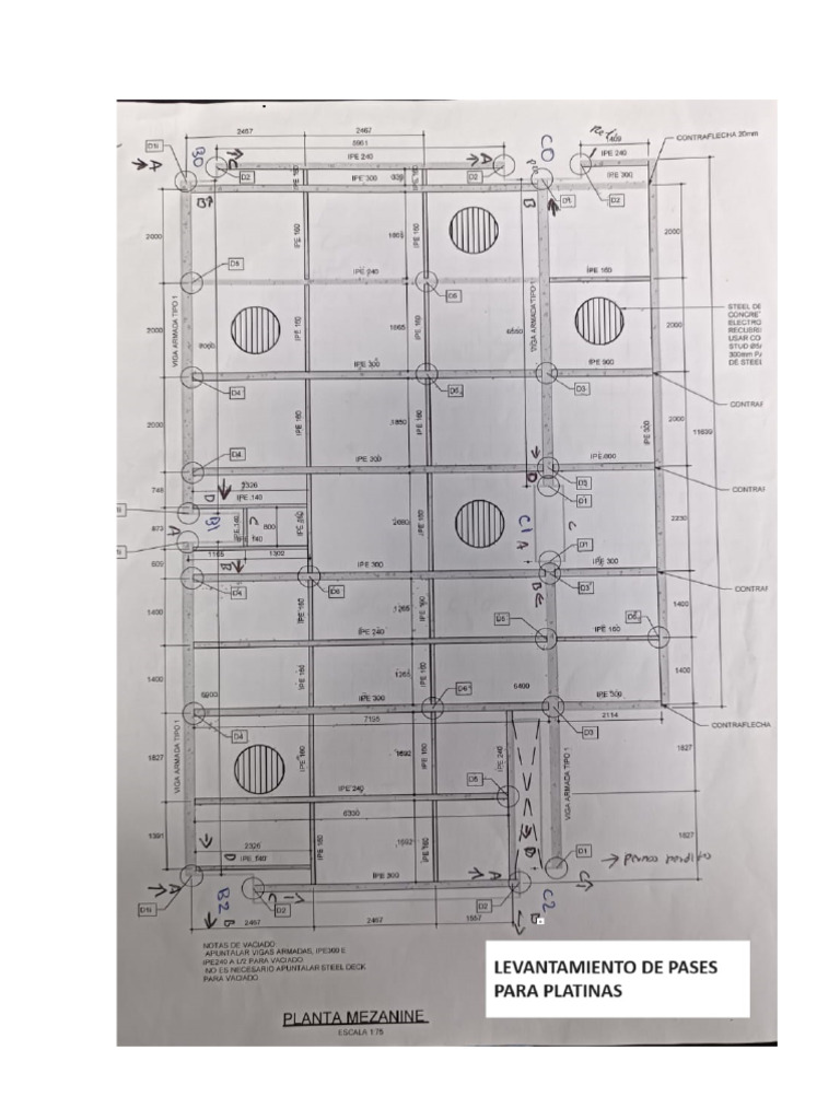 Levantamiento de Platinas Mezanine | PDF