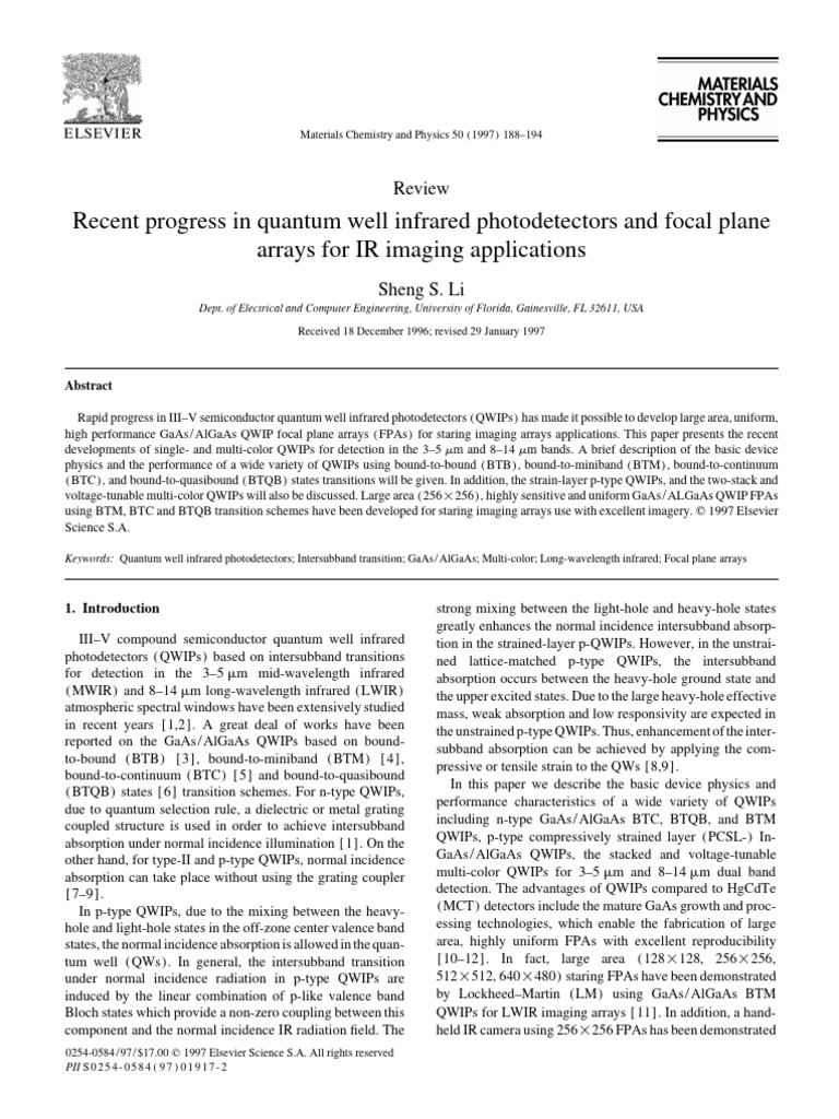 Li 1997 | PDF | Gallium Arsenide | Infrared