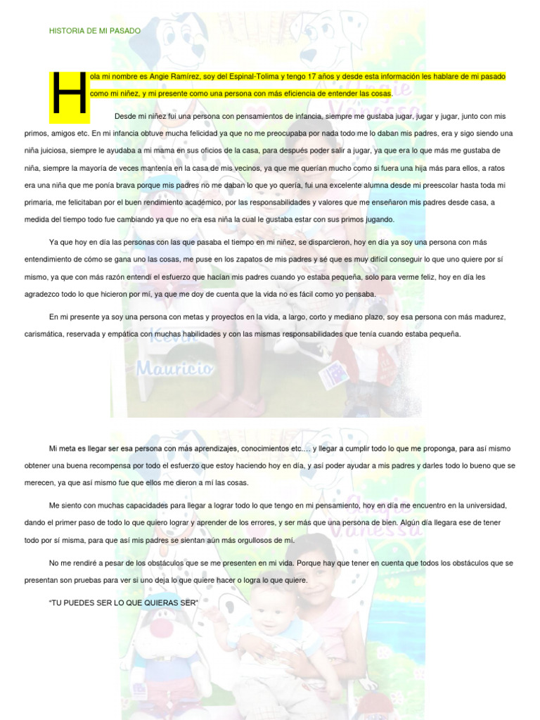 Historia de Mi Pasado... | PDF | Estilo de vida