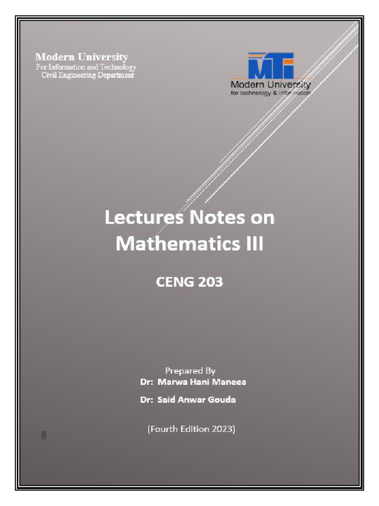 Ceng 203 Math (LLL) | PDF | Derivative | Gases