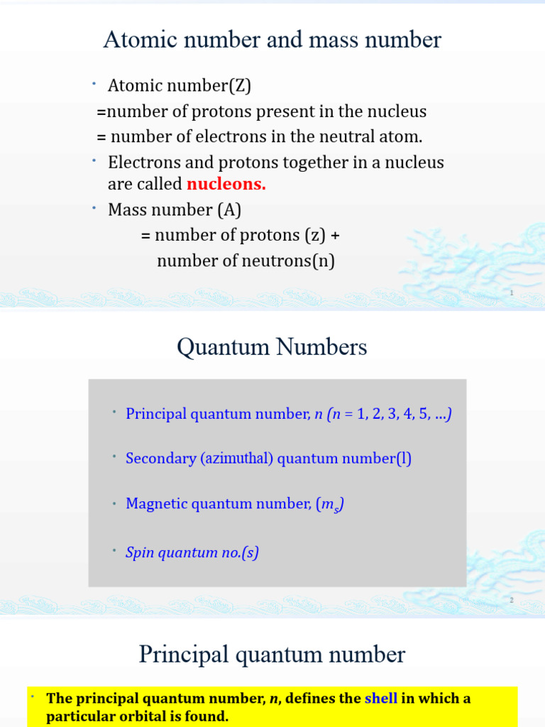 Chapter2 Structureofatom | PDF | Atomic Orbital | Electron Configuration