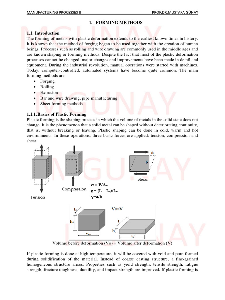 Forming Methods | Download Free PDF | Forging | Extrusion