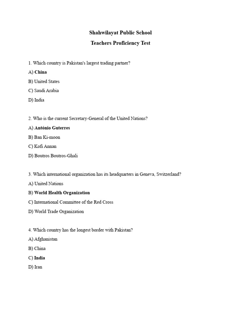 Teachers Test | PDF | Triangle | Empathy