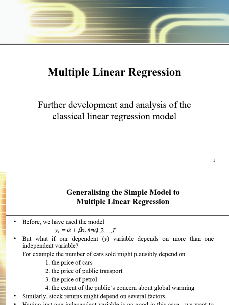 Multiple Linear Regression 2 | Download Free PDF | F Test | Regression ...