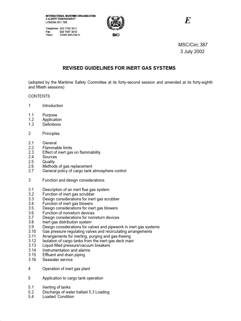 Inert Gas System | PDF | Oil Tanker | Valve