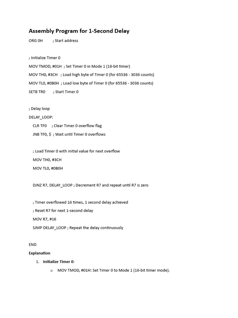 Assembly Program For 1 | PDF | Integrated Circuit | Classes Of Computers Assembly Program For 1 | PDF | Integrated Circuit | Classes Of Computers