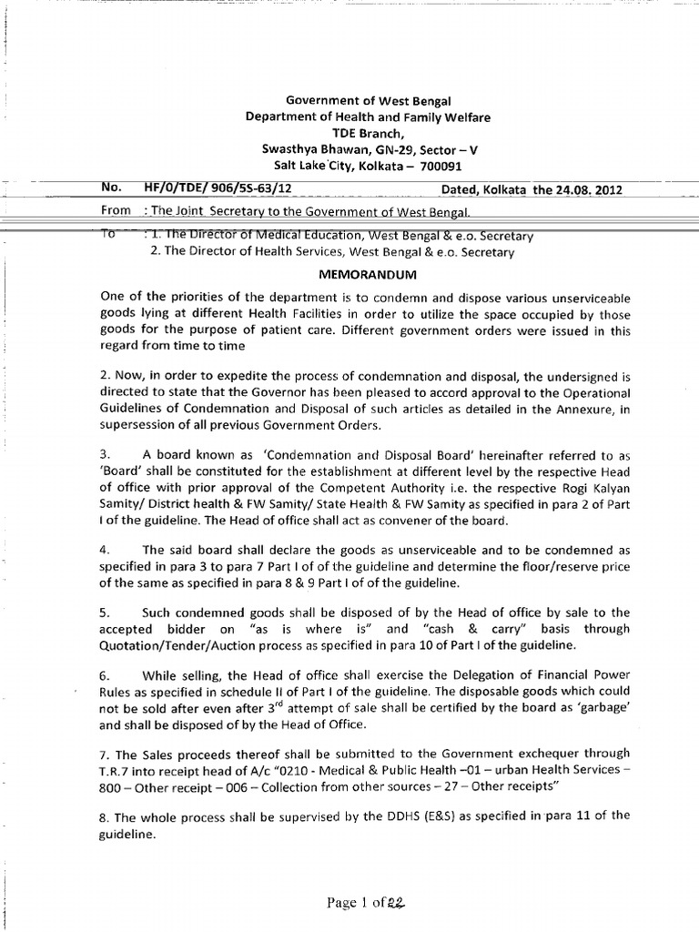 Condemn and Disposal of Unservicable Goods | PDF