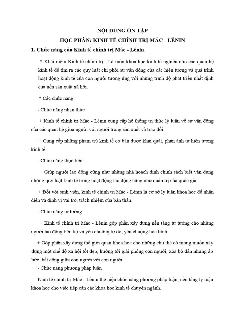 ND Ôn tập KTCT theo NHCH | PDF