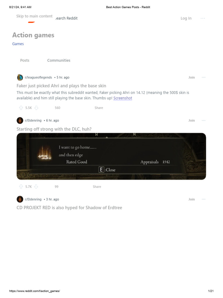 Best Action Games Posts - Reddit | PDF | Games & Activities