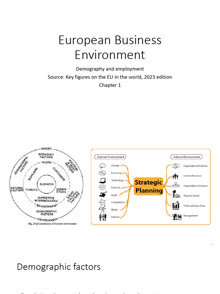 European Business Environment - Population, Demography, Employment ...
