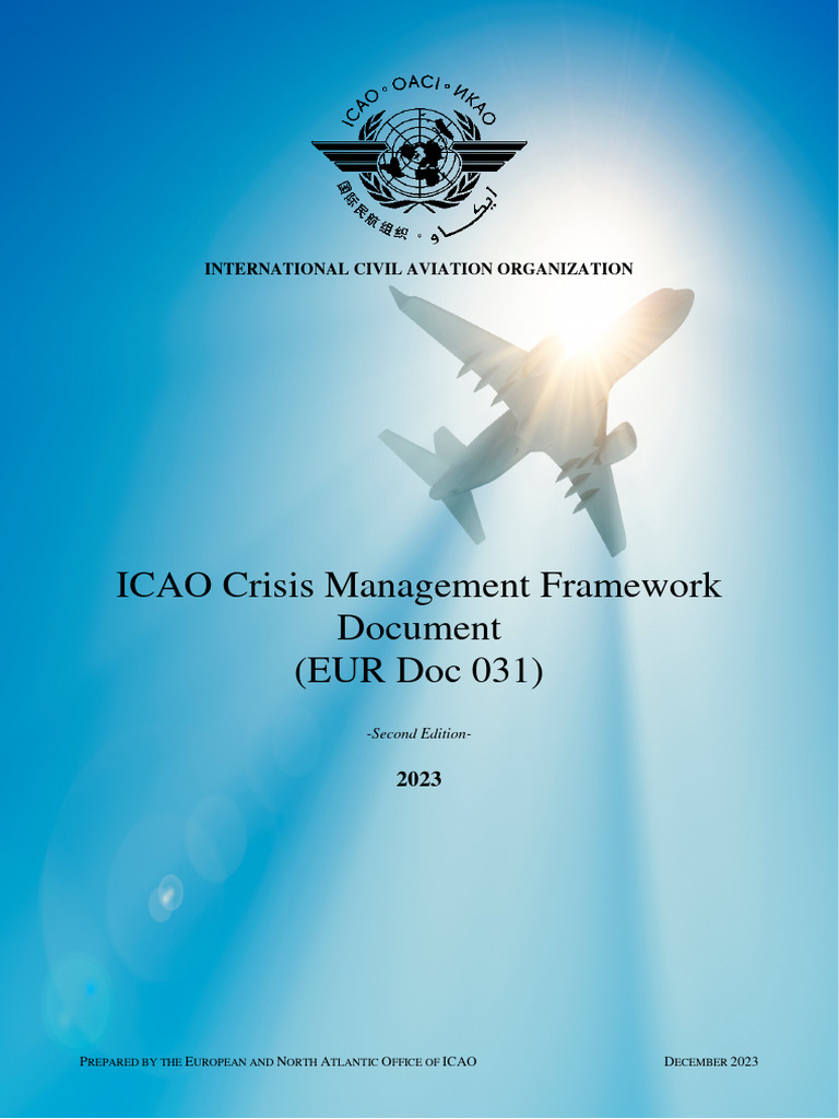Crisis Management Framework ICAO - EUR DOC 031 2023 2E | PDF | Risk ...