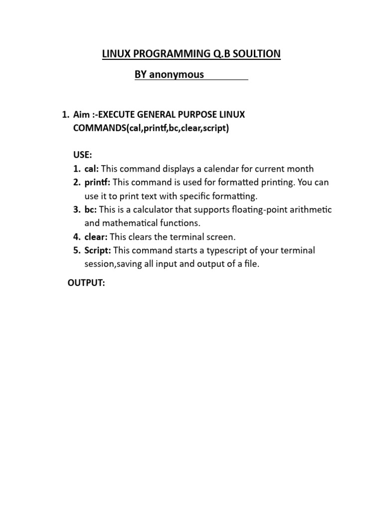 Linux Programming Solution | PDF | Computer File | Zip (File Format)