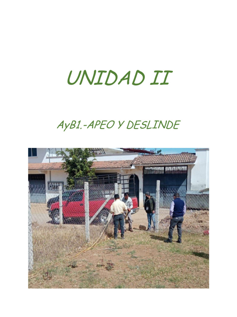 Unidad II Ayb1.-Apeo y Deslinde | PDF | Sentencia (ley)