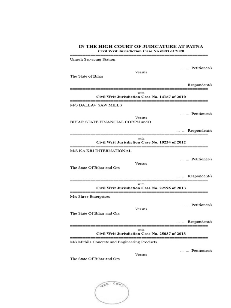 ORDER Arti | PDF | Writ | Advocate