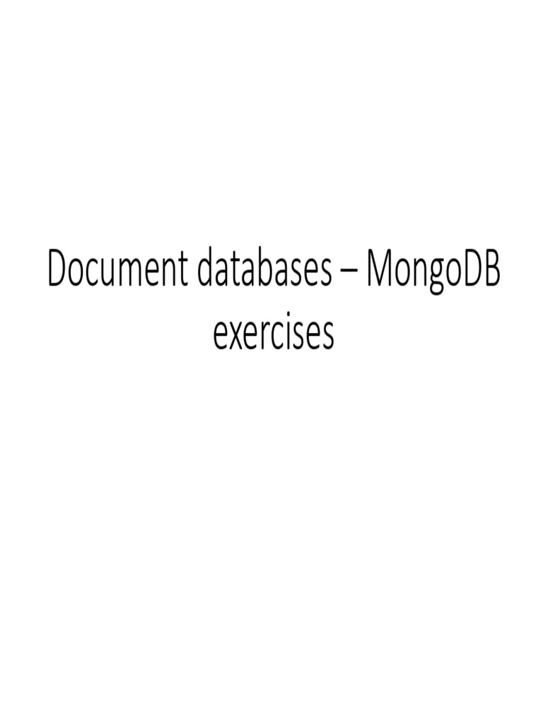 Week15 Mongodb Mapreduce | PDF | Information Retrieval