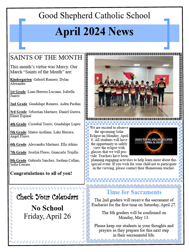 GSS Newsletter April 2024 | PDF