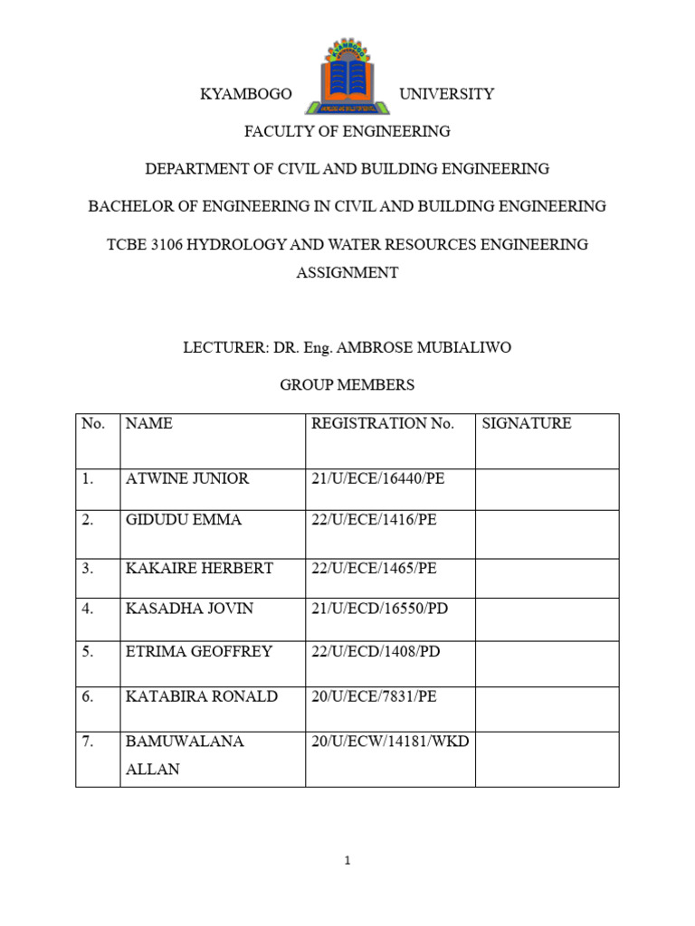 Hydrology Assignment | PDF | Groundwater | Surface Runoff