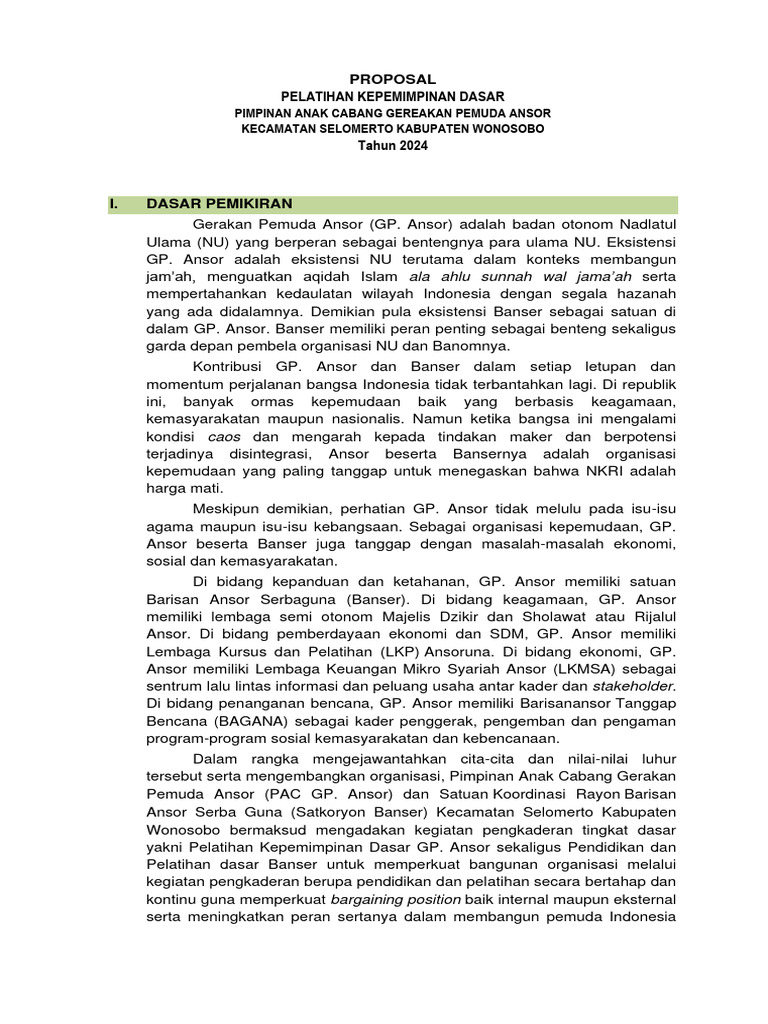 Proposal PKD 2024 | PDF