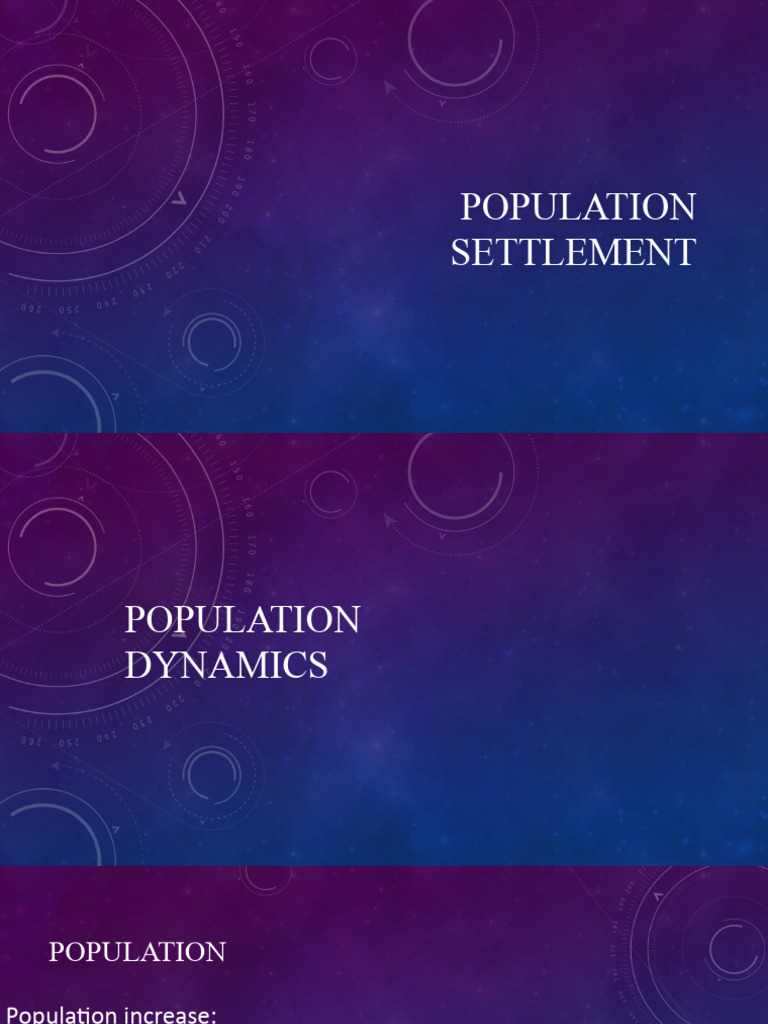 Population Settlement | PDF | Human Overpopulation | Total Fertility Rate