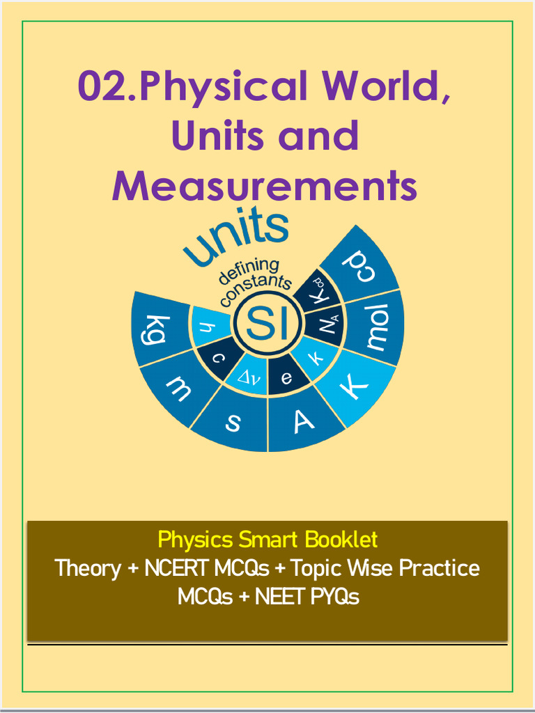 02.physical World, Units and Measurements-F | PDF | International System Of Units | Force