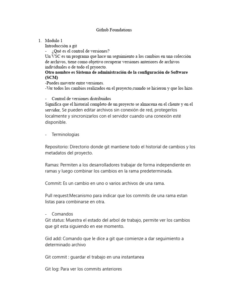 Github Foundations | PDF | Control de versiones | Tecnologías de la información