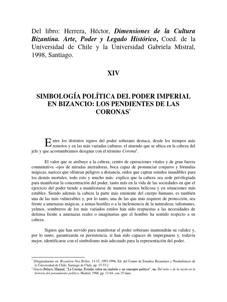 Simbología del Poder en Bizancio | PDF | imperio Romano | imperio Bizantino